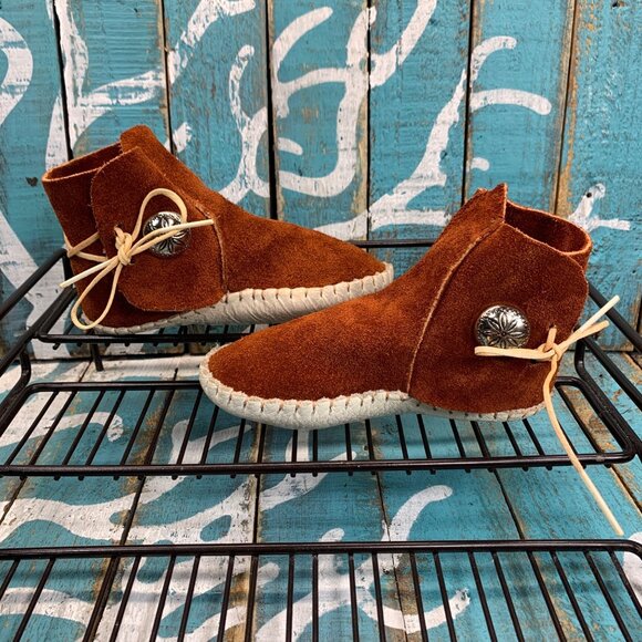 Taos Footwear | Shoes | Vintage Taos Moccasin Kids Booties Fringe Boots ...